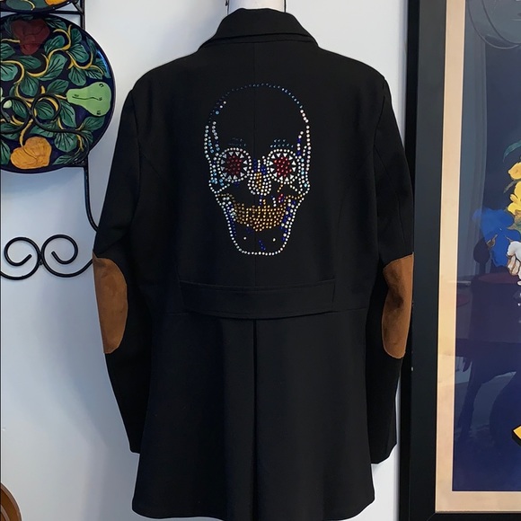 Sheryl Crow | Jackets & Coats | Nwt Sheryl Crow Blackw Skull Riding ...